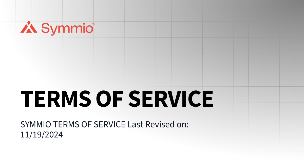 TERMS OF SERVICE | SYMMIO Protocol Gitbook